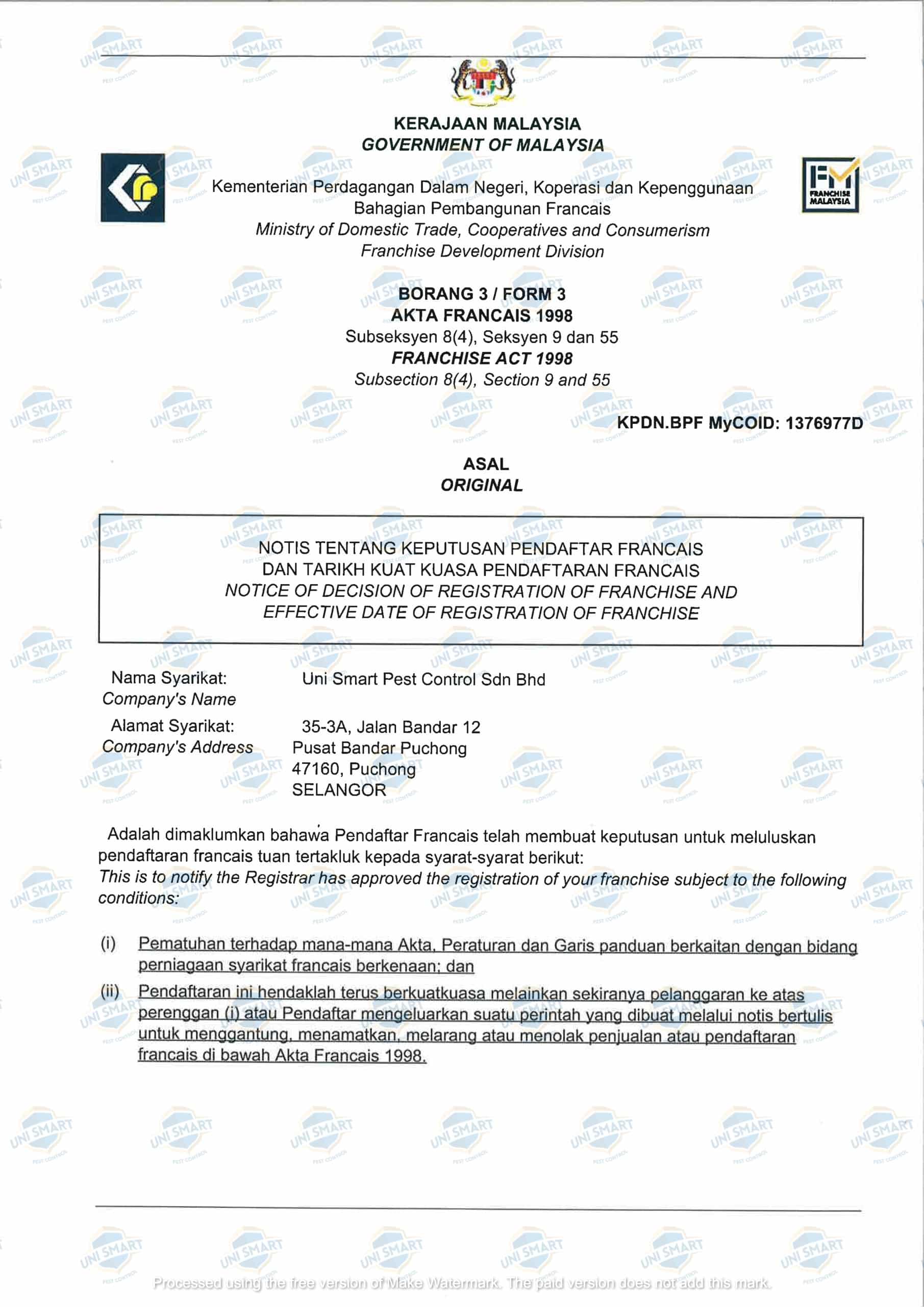 Pest Control Services Company - Uni Smart Pest Control